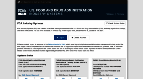 Visit Access.fda.gov - FDA Industry Systems.