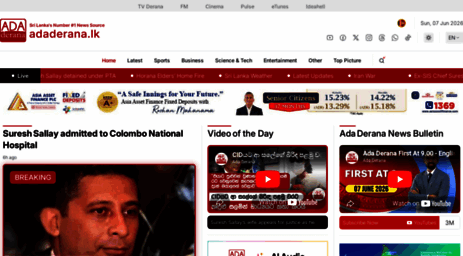 Visit Adaderana.lk - Ada Derana | Truth First | Sri Lanka News ...