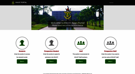 Visit Apps.knust.edu.gh - KNUST APPS PORTAL.