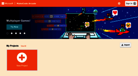 Visit Arcade.makecode.com - Microsoft MakeCode Arcade.