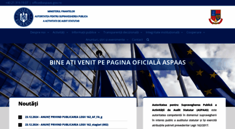 Visit Aspaas.gov.ro - ASPAAS – Autoritatea pentru Supravegherea Publică ...