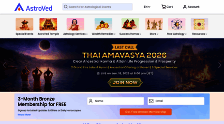 Visit Astroved.com - AstroVed - Astrology, Vedic Astrology, Indian Astrology, Free Horoscope.