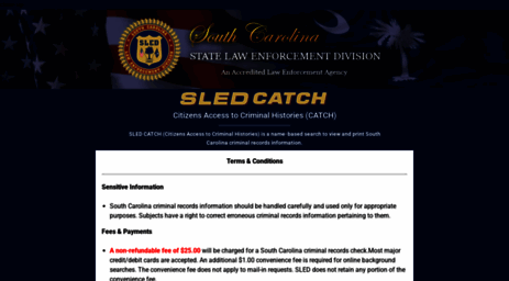 Visit Catch.sled.sc.gov - South Carolina Law Enforcement Division.