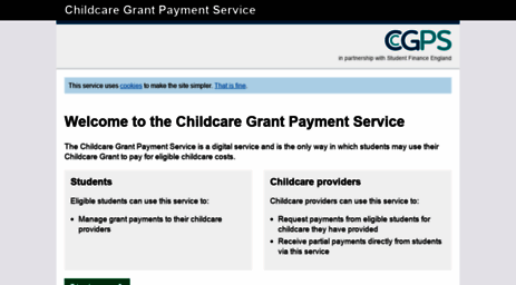 Visit Ccgpay.co.uk - Welcome to the Childcare Grant Payment Service ...