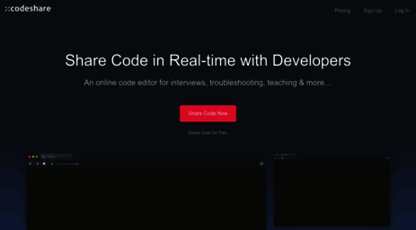 Visit Codeshare.io - Codeshare - Share code in real-time with ...