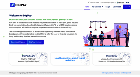 Visit Digipay.csccloud.in - DigiPay.