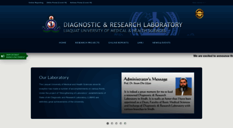 Visit Drlab.lumhs.edu.pk - Diagnostic And Research Laboratory.