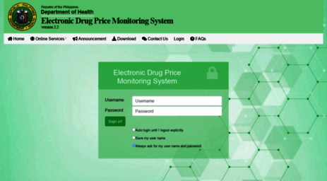 Visit Edpms.doh.gov.ph - Electronic Drug Price Monitoring System.