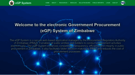 Visit Egp.praz.org.zw - Zimbabwe electronic Government Procurement System.