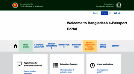 Visit Epassport.gov.bd - E‑Passport Online Registration Portal.