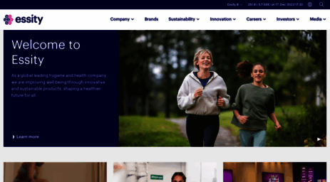 Visit Essity.com - Essity - A leading global hygiene and health company | Global Corporate.