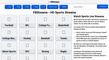 Visit Fbstream.tv - FBStreams - Soccer,Football Sports HD Streams - FBStream.