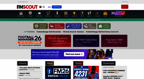 Visit Fmscout.com - FM Scout - Football Manager Finest Community.