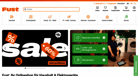 Visit Fust.ch - Ihr Onlineshop für Haushalt & Elektrogeräte | Fust.