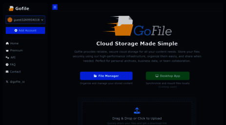 Visit Gofile.io - Gofile - Cloud Storage Made Simple.