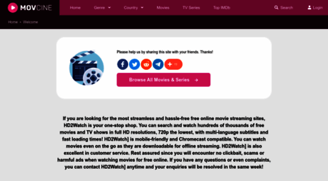 Visit Hd2watch.tv - HD2Watch - Watch free movies online and Stream all ...
