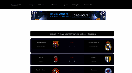 Visit Hesgoal-tv.io - Hesgoal TV - Live Sport Streaming Online - Hesgoals.