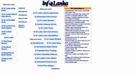 Visit Infolanka.com - InfoLanka - Gateway to Sri Lanka.