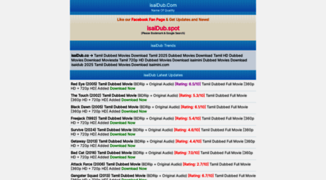 Visit Isaidub.spot - IsaiDub.com | Tamil Dubbed Movies Download.