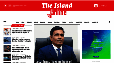 Visit Island.lk - The Island - Daily English Language Newspaper in Sri ...