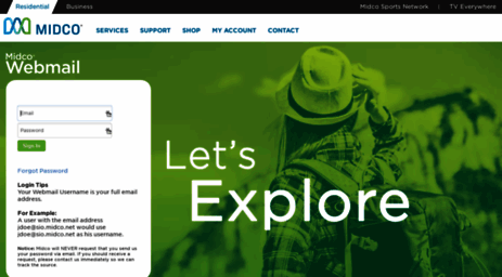 Visit Mail.midco.net