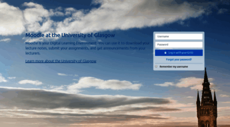 Visit Moodle.gla.ac.uk - Login.