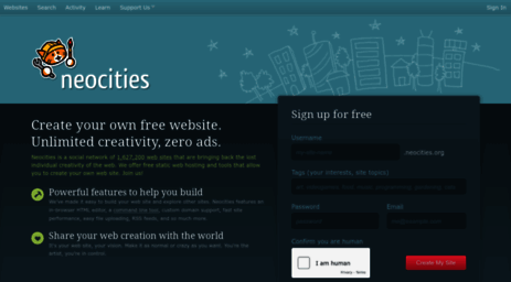Visit Neocities.org - Neocities: Create your own free website!.