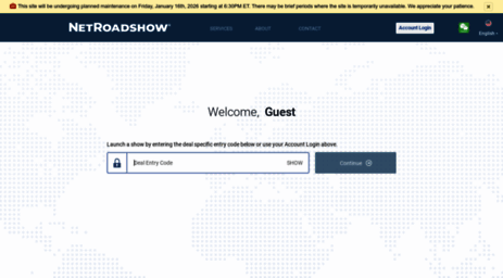 Visit Netroadshow.com - NetRoadshow.