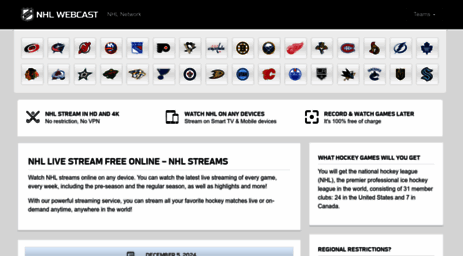 Visit Nhlwebcast.com - NHL Live Stream Free Online | NHLStreams - NHL ...