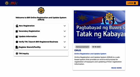 Visit Orus.bir.gov.ph - ORUS.
