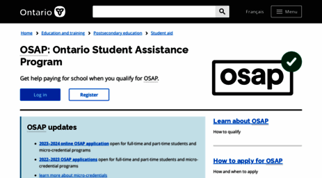 Visit Osap.gov.on.ca - OSAP: Ontario Student Assistance Program ...