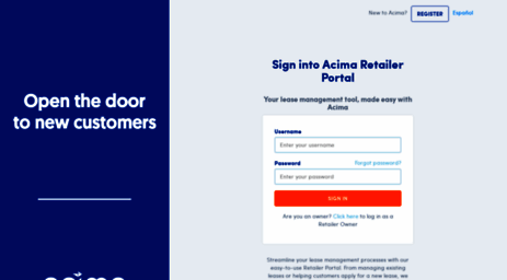 Visit Portal.acima.com - Acima Retailer Login | Easy Lease Management.