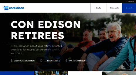 Visit Retirees.coned.com - Con Edison Retirees.