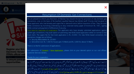 Visit Sngpl.com.pk - Sui Northern Gas Pipelines Limited (SNGPL).