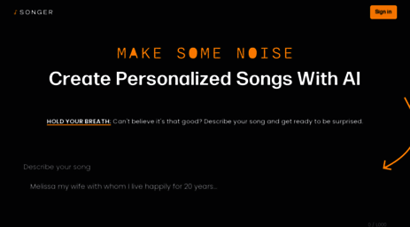 Visit Songer.co - Personalized Songs – Songer.