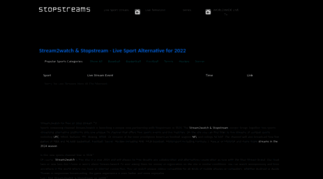 Visit Stopstreams.tv - Stopstream TV | Stream2watch Live Sports ...
