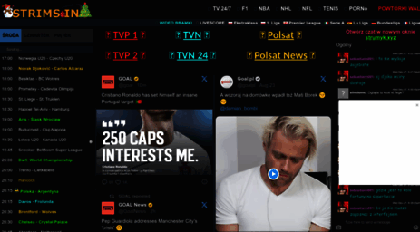 Visit Strims.in - Mecze online stream transmisje sportowe za darmo.