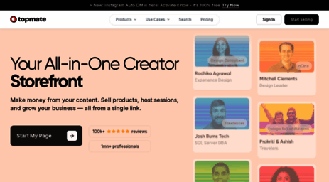 Visit Topmate.io - Your All-in-One Creator Storefront.