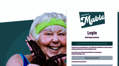 Visit Trainwithmable.com - MABLE: Log in to the site.