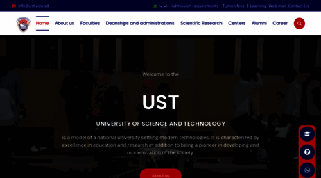 Visit Ust.edu.sd - Home - جامعــة العلــوم والتقانــة.