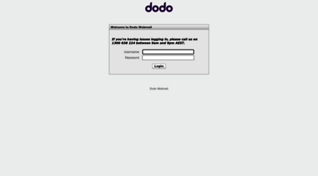 Visit Webmail.dodo.com.au - Dodo Webmail :: Welcome to Dodo Webmail.