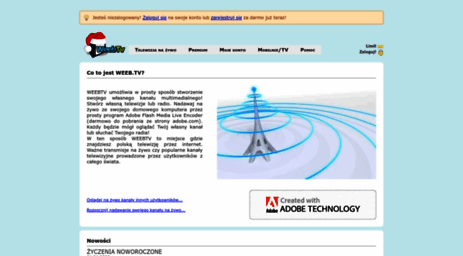Visit Weeb.tv - Telewizja przez internet, Telewizja na żywo - WEEB.TV.