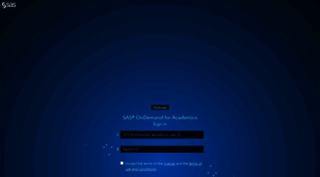 Visit Welcome.oda.sas.com - SAS OnDemand for Academics.