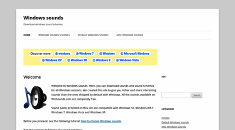 Visit Winsounds.com - Welcome - Windows sounds.