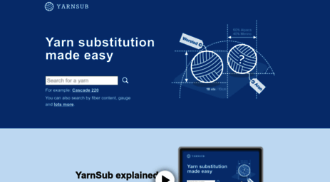 Visit Yarnsub.com - Yarn Substitution.
