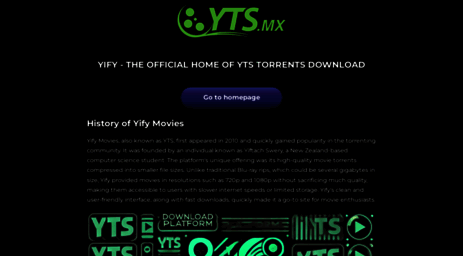 Visit Yify-official.org - YIFY - The Official Home of YTS Torrents ...
