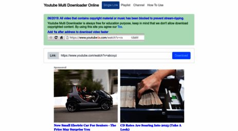 Visit Youtubemultidownloader.net