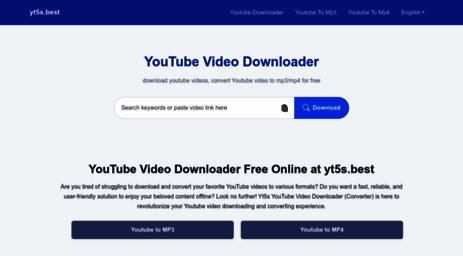 Visit Yt5s.best - Yt5s - Free Youtube Video Downloader [Ad-Free].