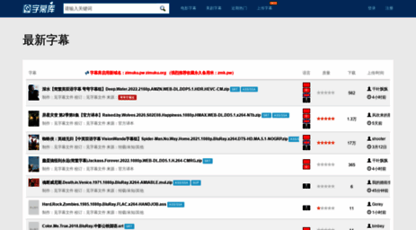 Visit Zimuku.org - 字幕库(zimuku) -- 字幕下载网站.