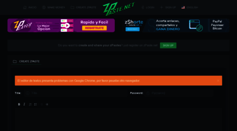 Visit Zpaste.net - ZPaste.net - Create easy and fast zPastes..